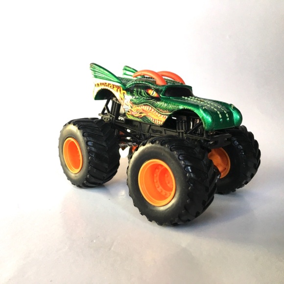 Mattel | Toys | Hot Wheels Monster Jam Creatures Dragon Toy Truck Green ...